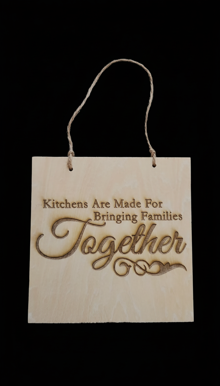 Kitchens Are Made for Bringing Families Together - Rustic Wood Sign ...
